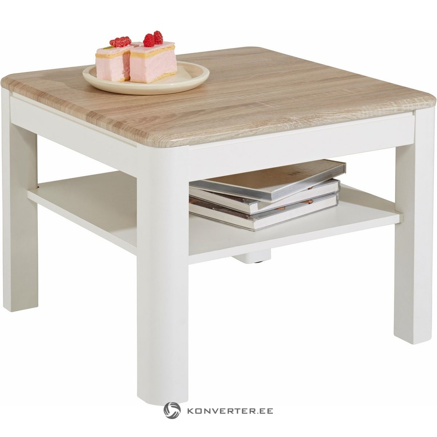 Väike Valge-Helepruun Diivanilaud Riiuliga (INOSIGN) - Konverter ...